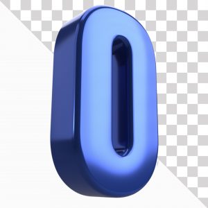 Elemento 3D Número 0 Azul Para Composição PNG Trasparente [download ...