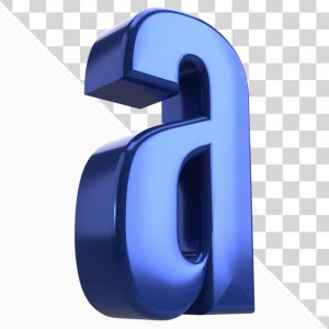 Letra A 3D Azul Elemento Para Composição PNG Trasparente [download ...