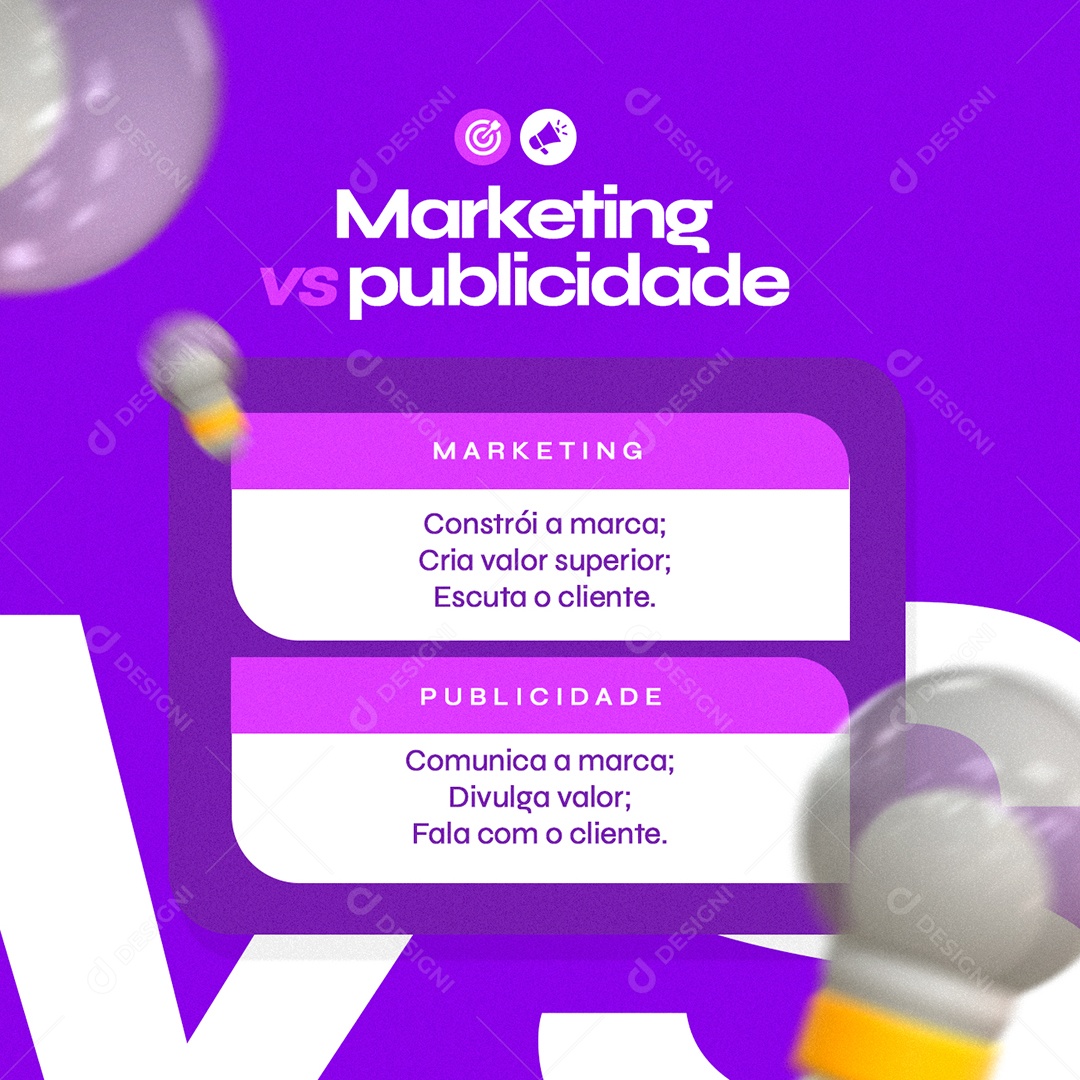 Marketing Vs Publicidade Constrói a Marca Cria Valor Marketing Digital ...