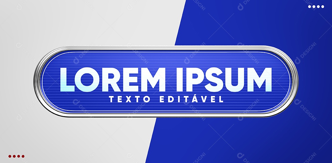 Placa para Composição de Texto Azul Elemento 3D para Composição PSD ...