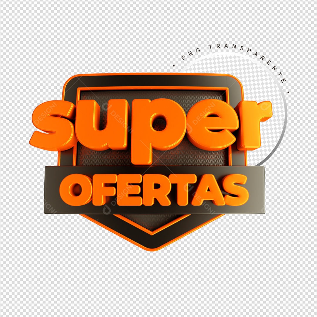 Selo 3D Super Ofertas PNG Transparente Sem Fundo [download] - Designi