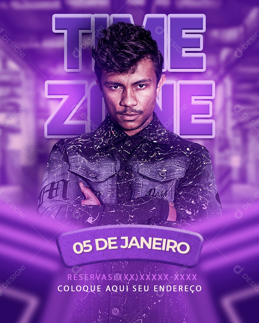 Social Media Flyer Time Zone Story PSD Editável [download] - Designi