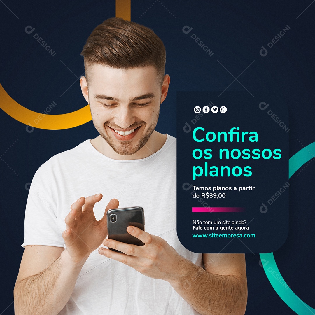 Confira os Nossos Planos Website Social Media PSD Editável [download ...