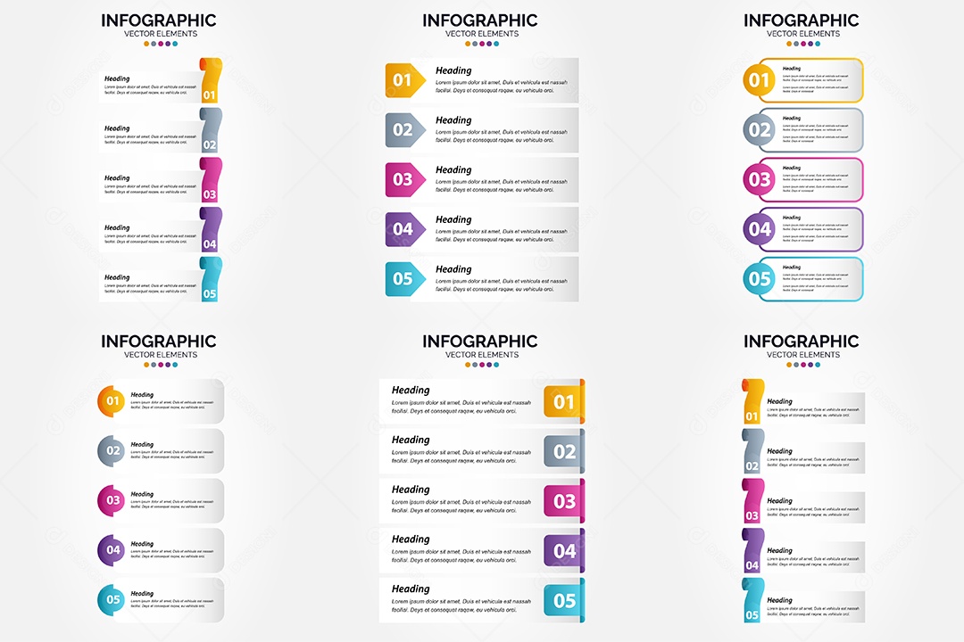 Pacote de Infográficos Vetoriais Vetor EPS [download] - Designi