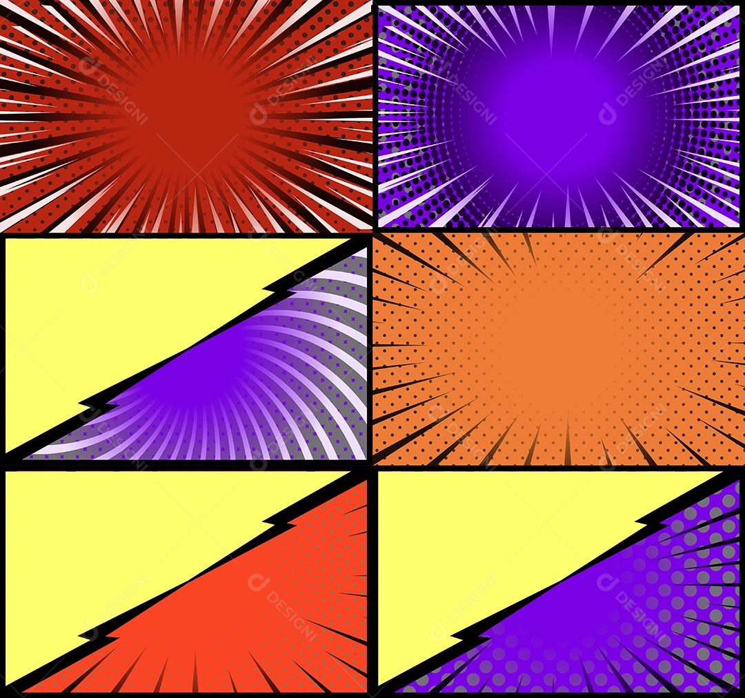 Vetor Retrô de Fundo em Quadrinhos Coloridos Vetor EPS [download] - Designi