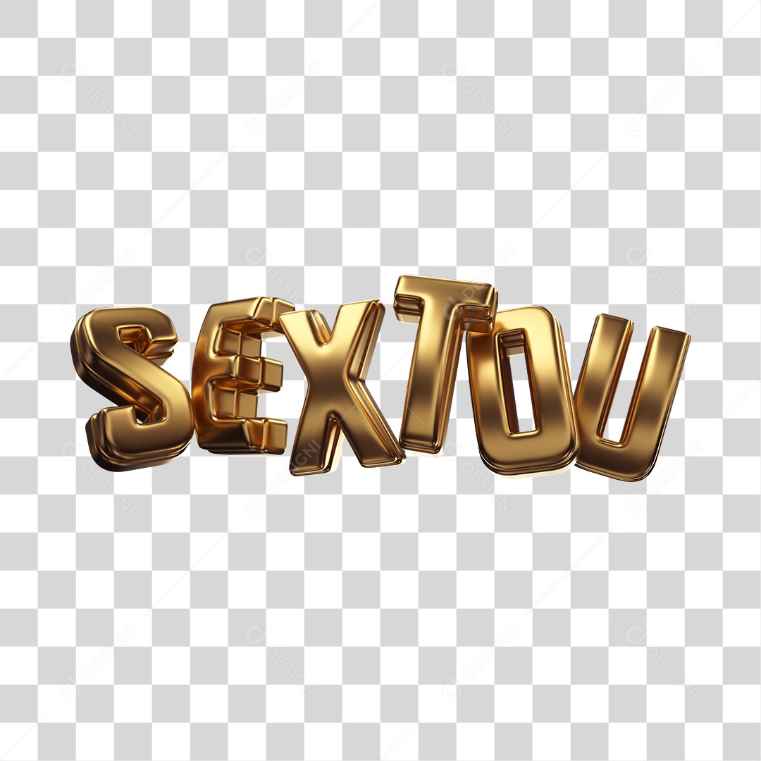 Texto 3D Escrito Sextou [download] - Designi