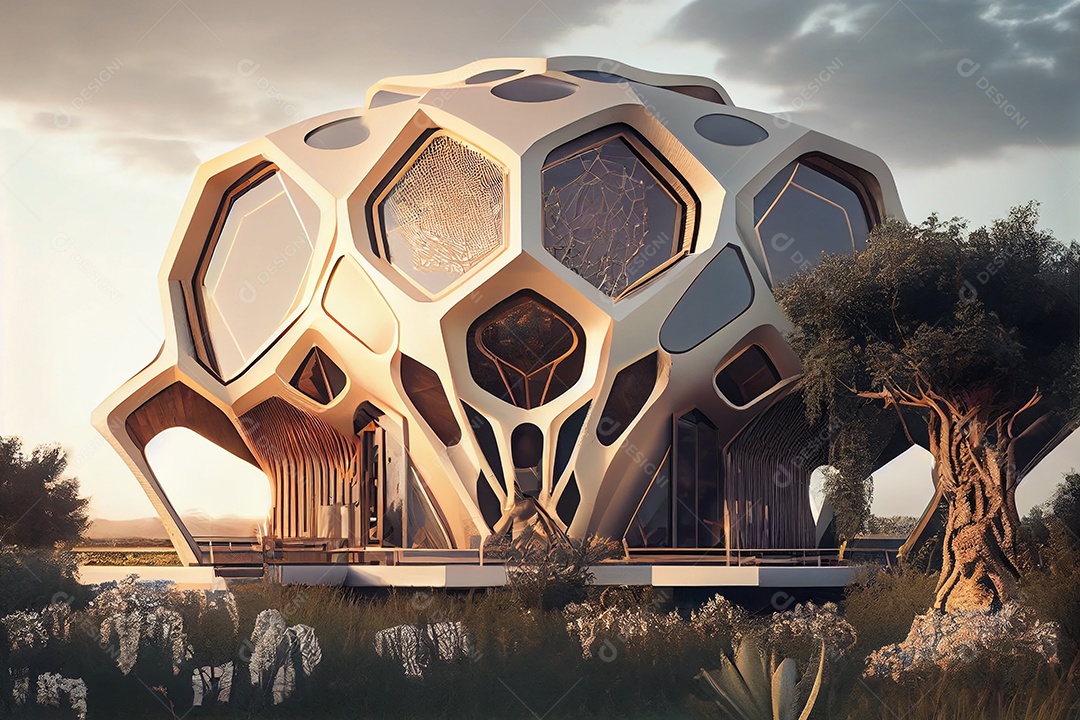 Ilustração arquitetura hexagonal [download] - Designi