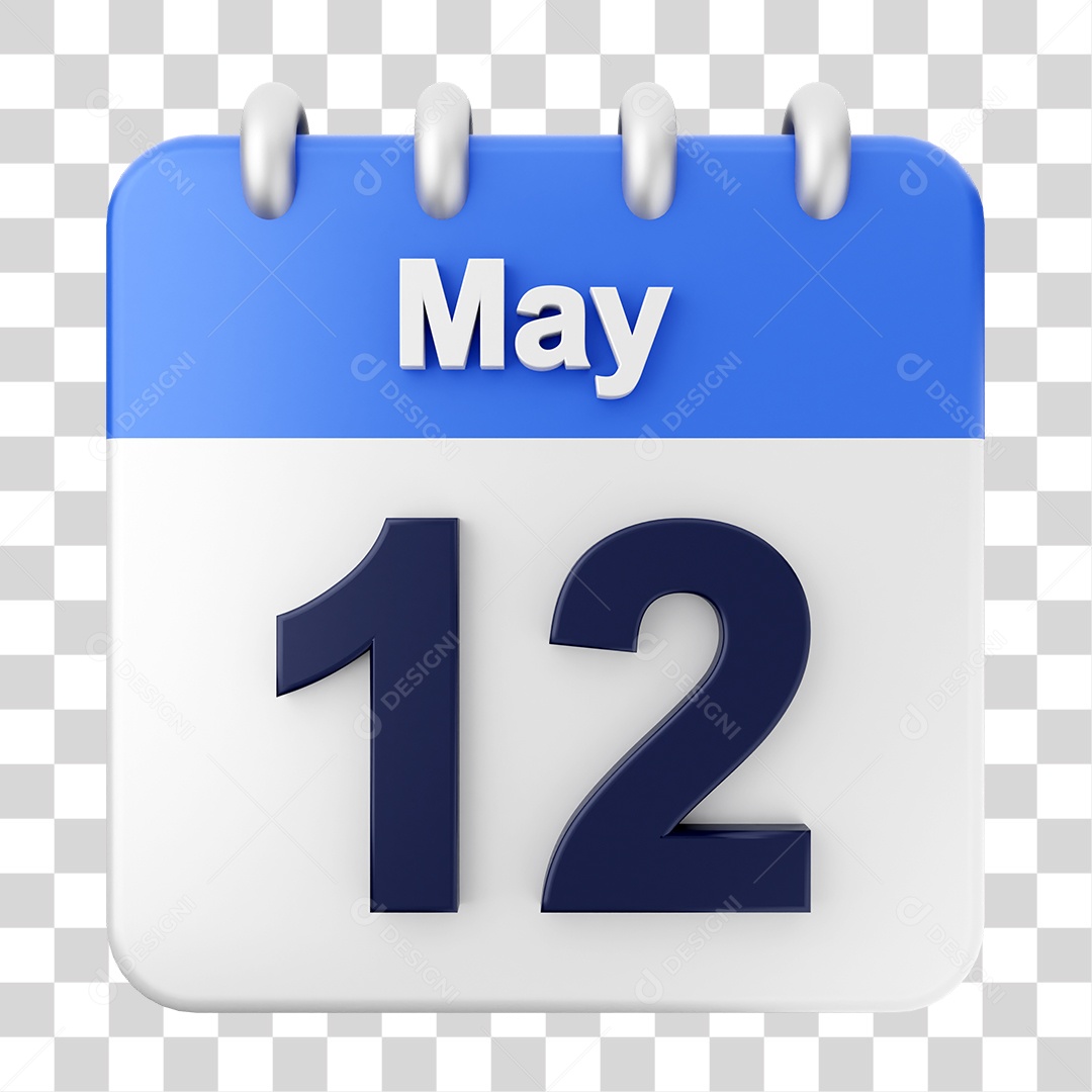Calendário 12 de Maio PNG Transparente [download] - Designi