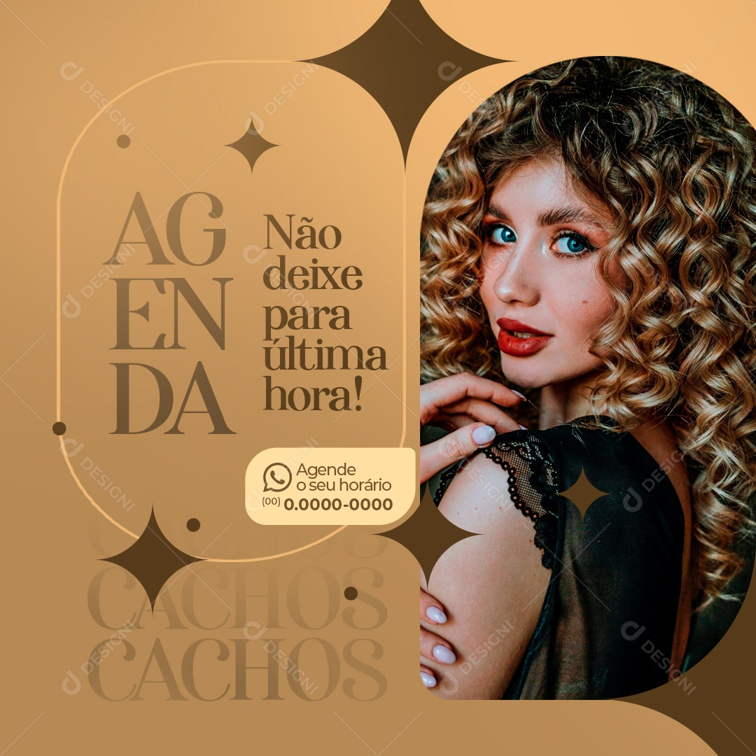 Agende o Seu Horário Salão de Beleza Social Media PSD Editável ...