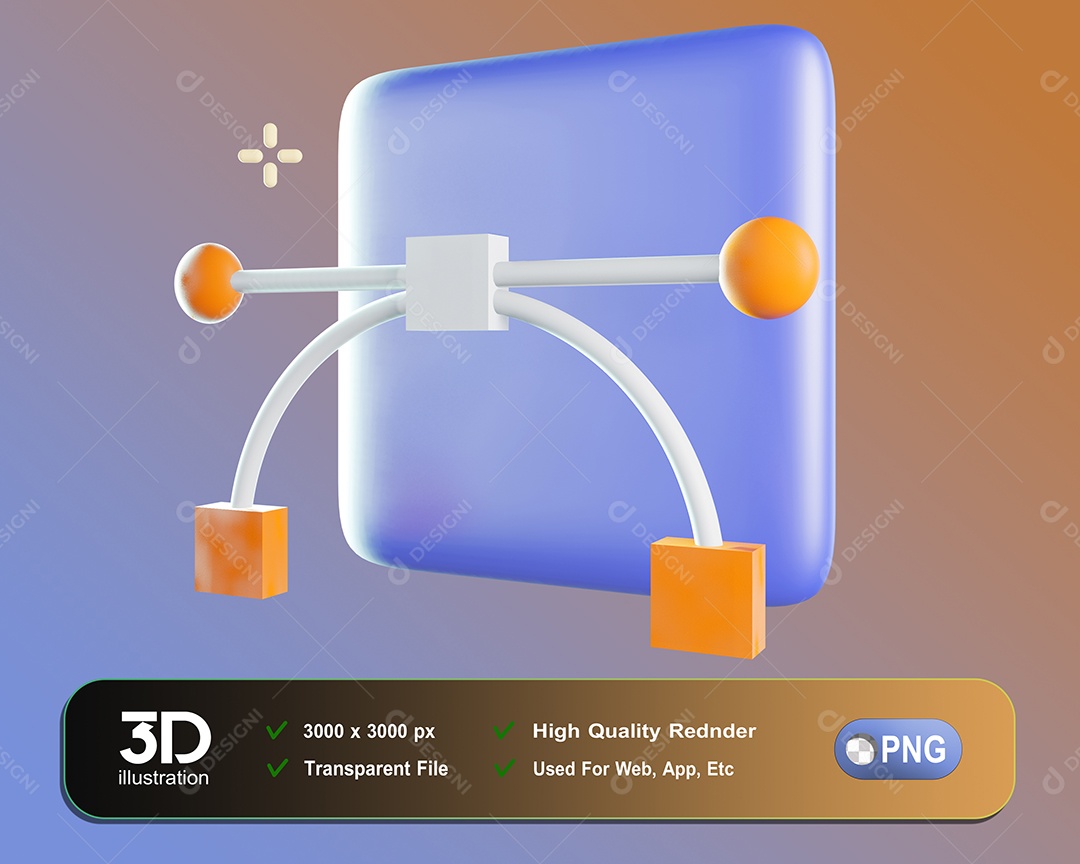 Elemento 3D Azul Para Composição PSD [download] - Designi