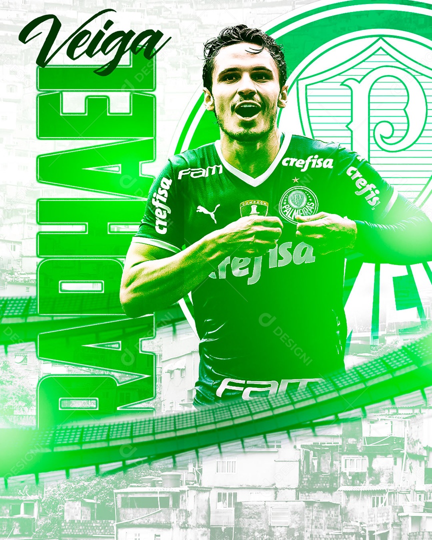Palmeiras Jogador Rafael Veiga Social Media PSD Editável [download ...