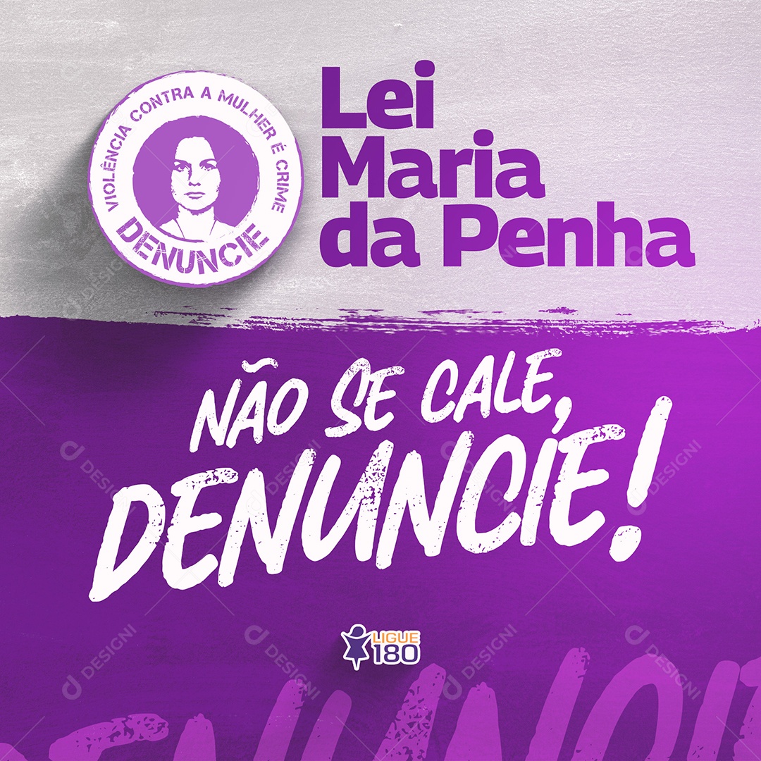 Social Media Lei Maria Da Penha Não Se Cale Denuncie PSD Editável ...