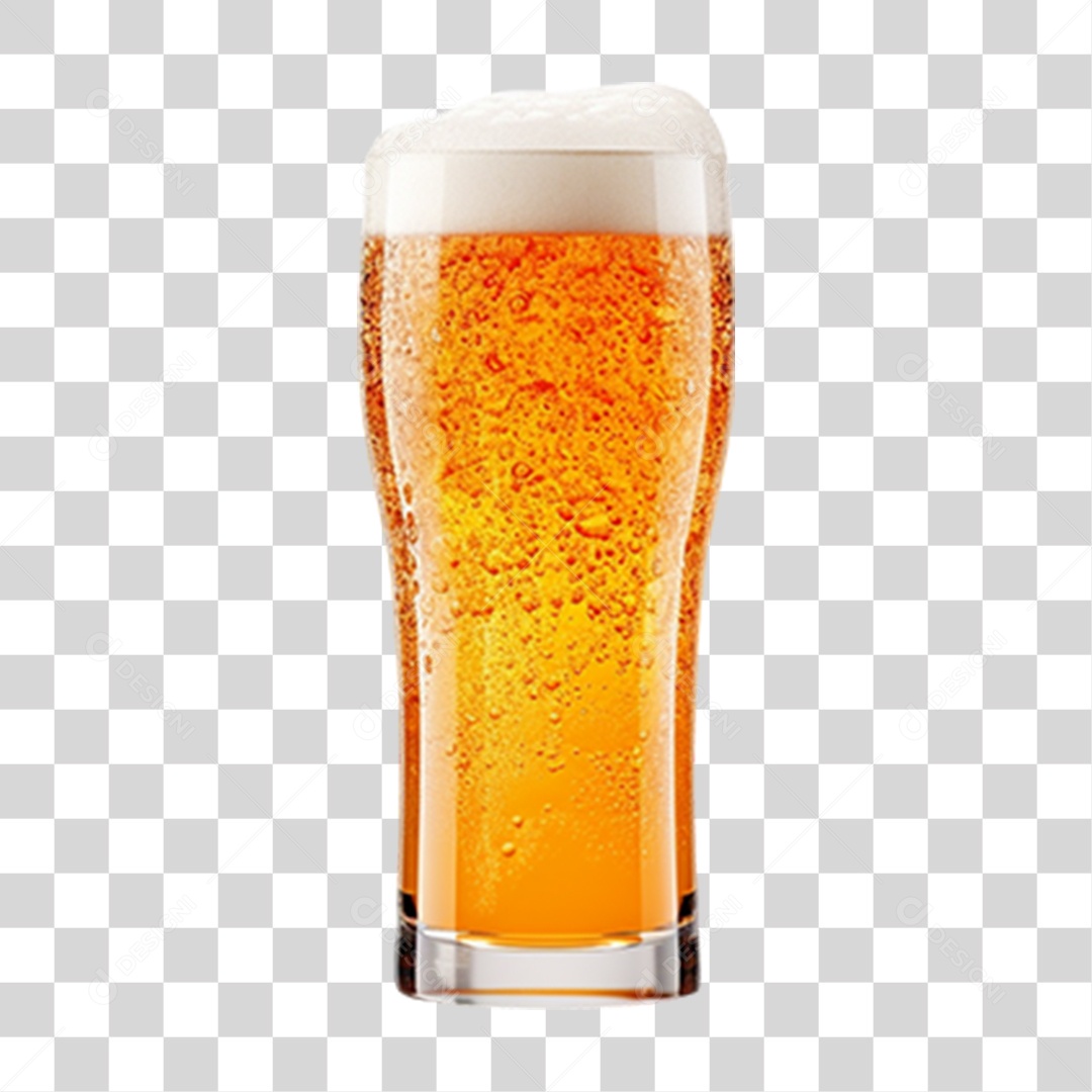 Copo com Cerveja PNG Transparente [download] - Designi