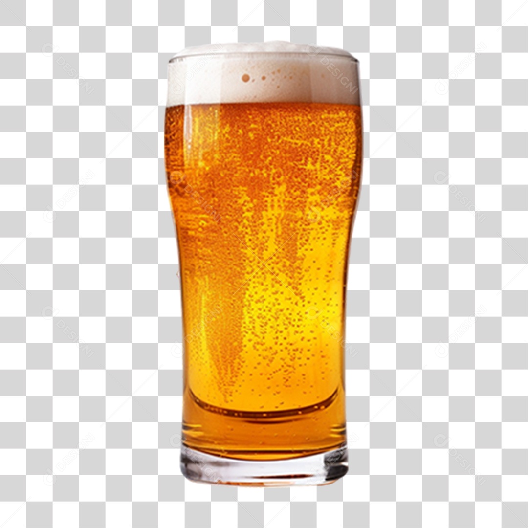Copo com Cerveja PNG Transparente [download] - Designi