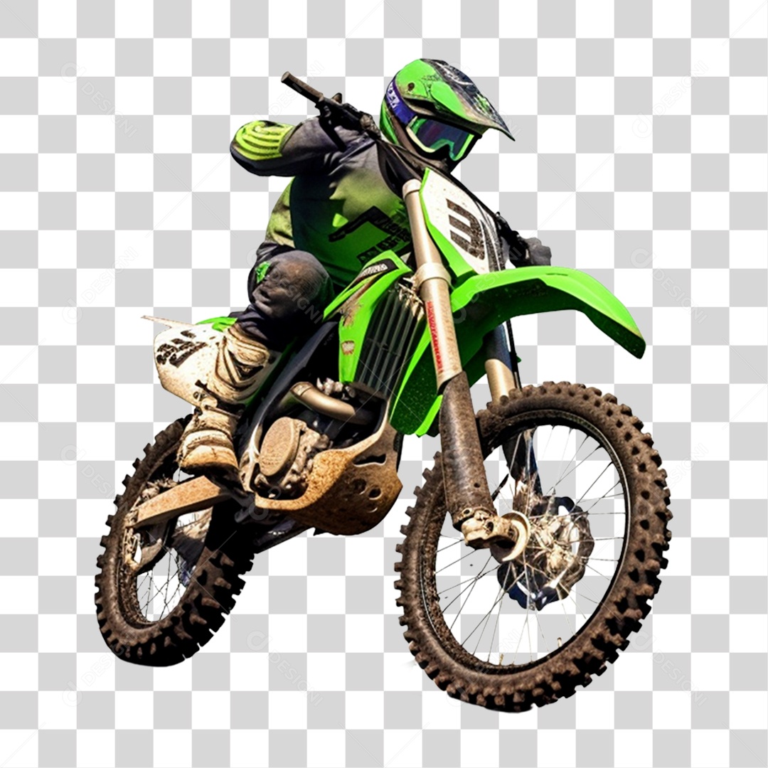 Piloto de Moto para Corrida de Motocross PNG Transparente [download] - Designi