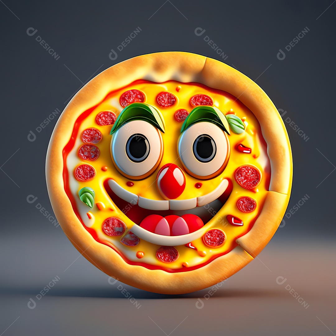Emoji de pizza altamente detalhado com renderização [download] - Designi