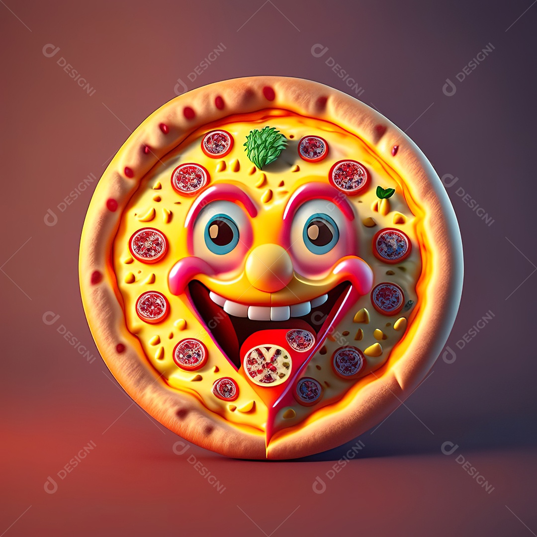Emoji de pizza altamente detalhado com renderização [download] - Designi