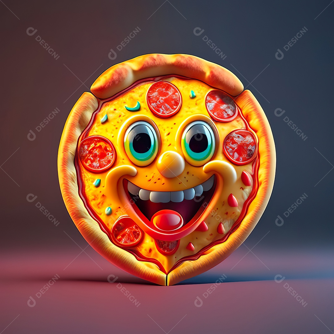 Emoji de pizza altamente detalhado com renderização [download] - Designi