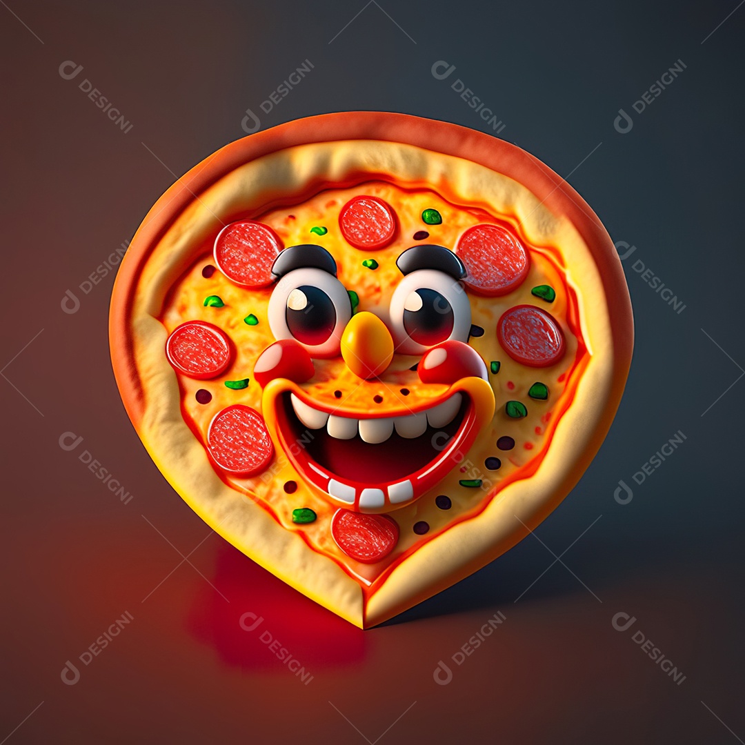 Emoji de pizza altamente detalhado com renderização [download] - Designi