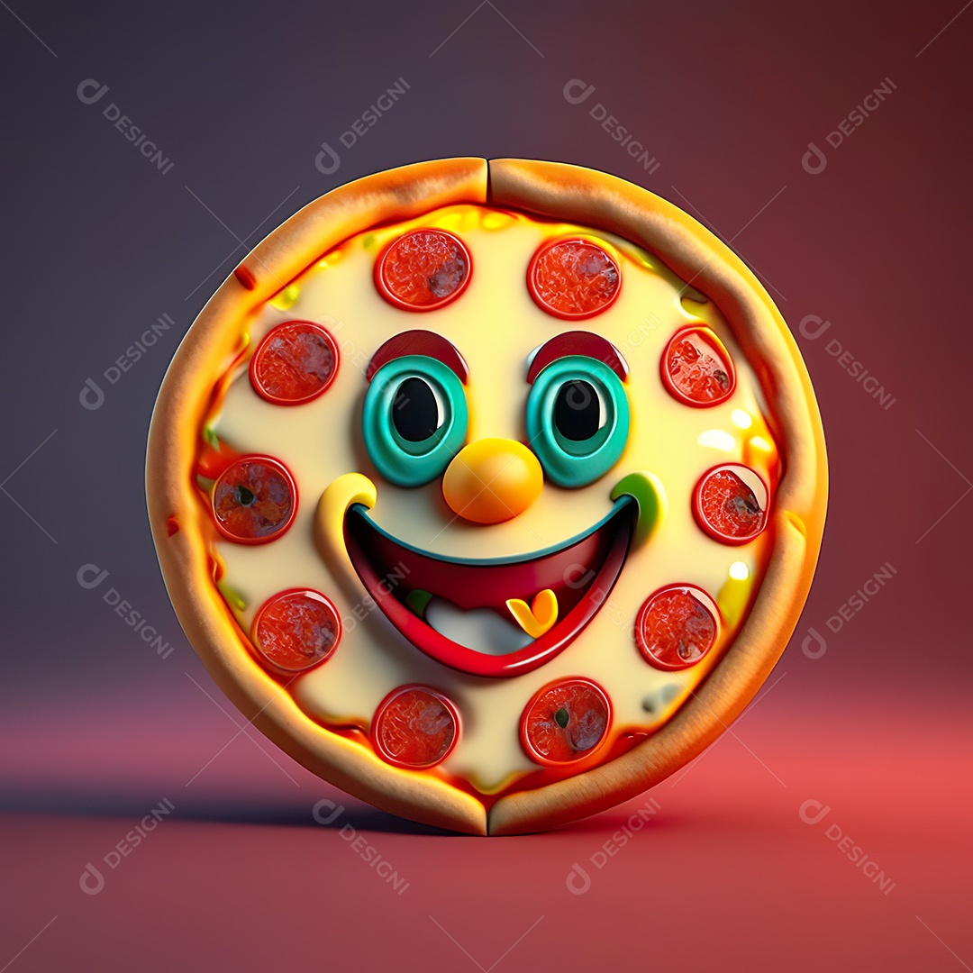 Emoji de pizza altamente detalhado com renderização [download] - Designi