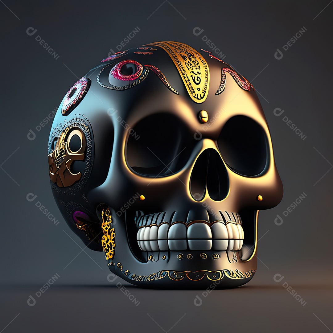 Crânio engraçado emoji altamente detalhado 8k octanagem [download ...