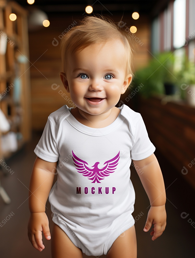 Mockup Body de Bebê PSD Editável [download] - Designi