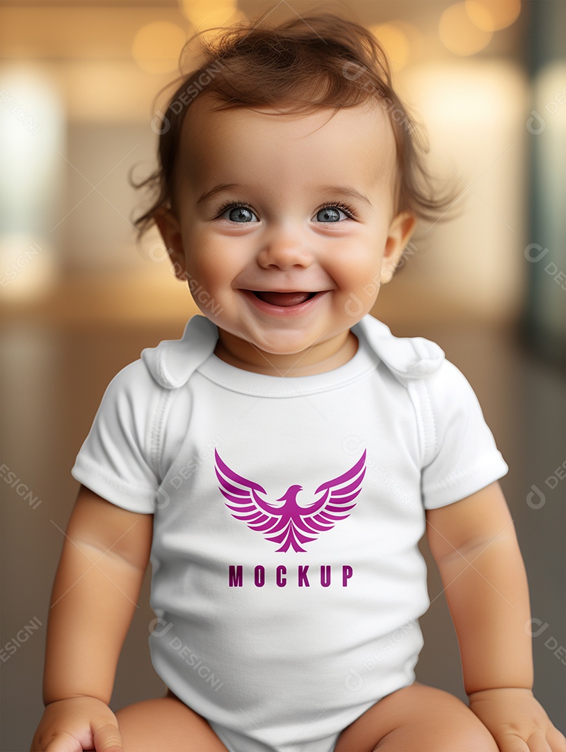 Mockup Body de Bebê PSD Editável [download] - Designi