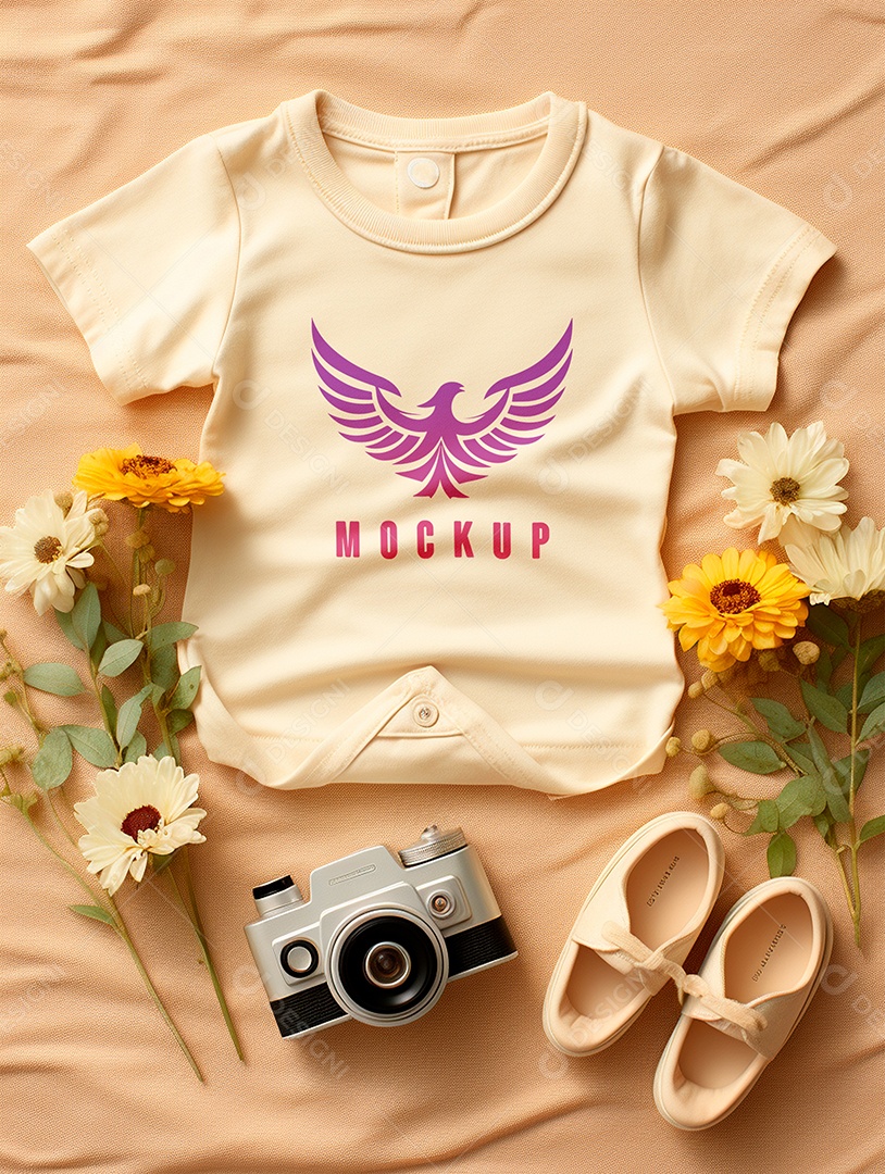 Mockup Body de Bebê PSD Editável [download] - Designi