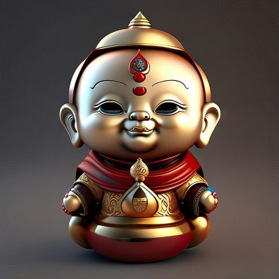 Retrato de Mascote buda 3d [download] - Designi