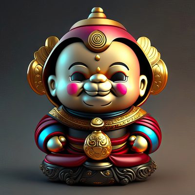 Retrato de Mascote buda 3d [download] - Designi
