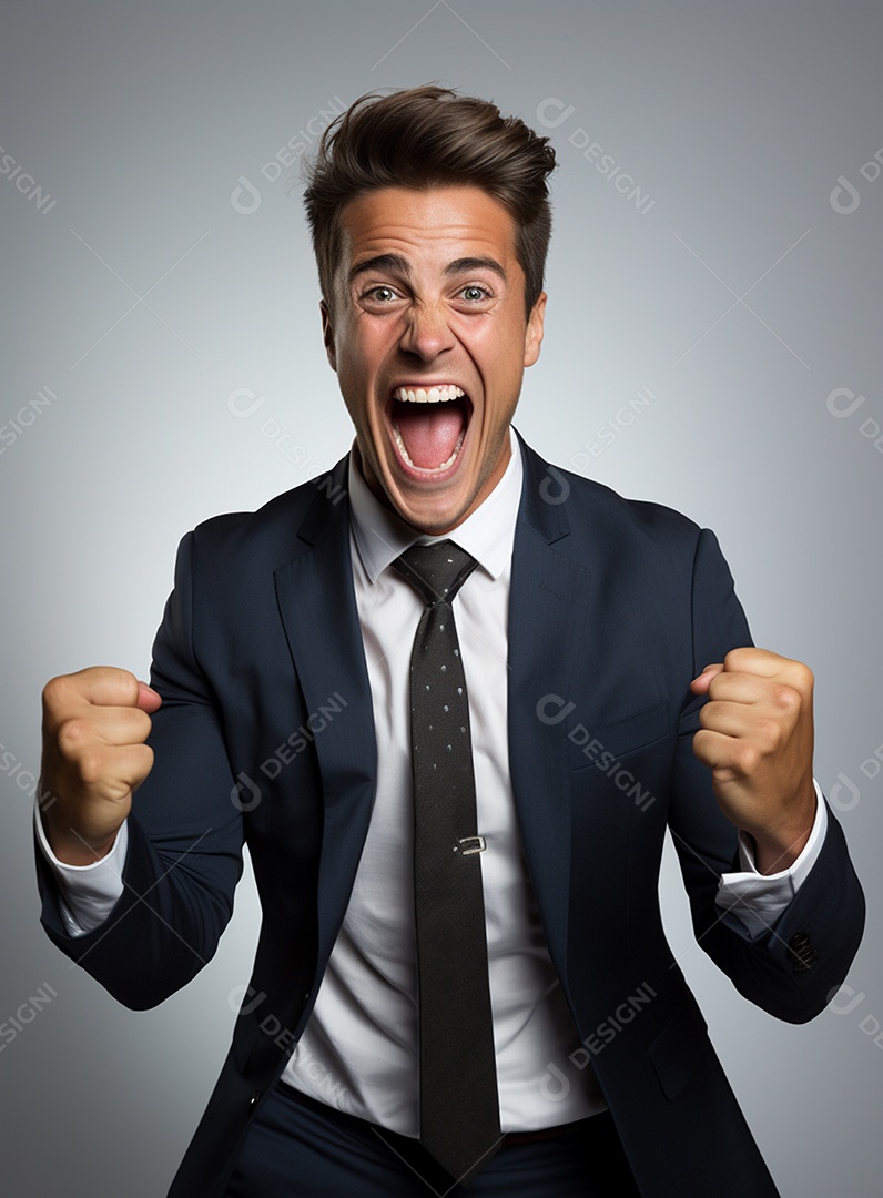 Empresário animado por causa de conquistas nos negócios [download ...