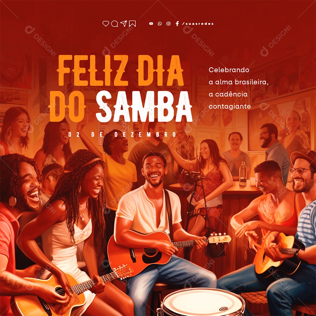 Dia Nacional do Samba 02 de Dezembro Social Media PSD Editável [download] - Designi