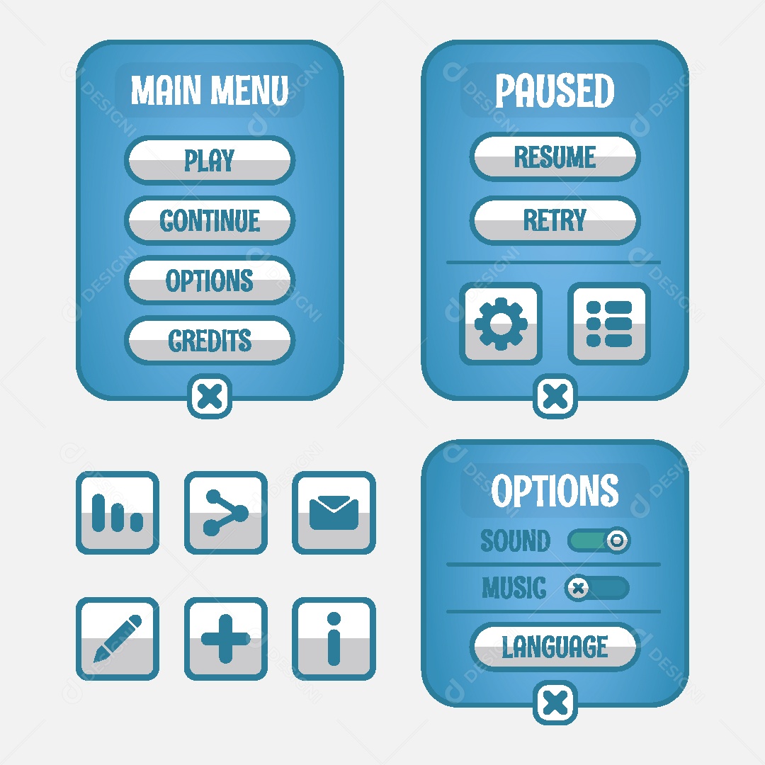 Menu de Games Ilustração Vetor EPS [download] - Designi