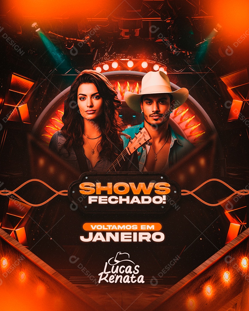 Flyer Shows Fechados Lucas & Renata Social Media PSD Editável [download ...