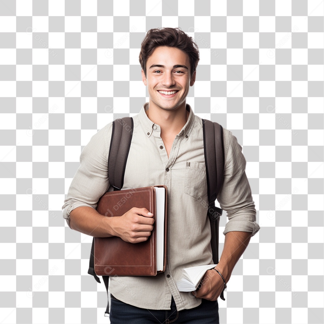 Jovem Estudante Volta as Aulas PNG Transparente [download] - Designi