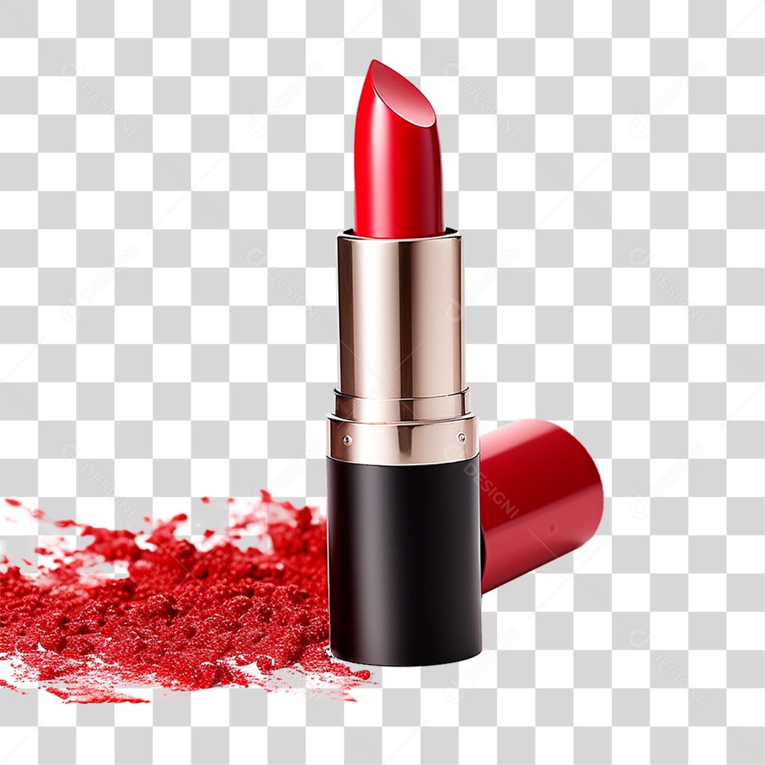 Batom Vermelho PNG Transparente [download] - Designi
