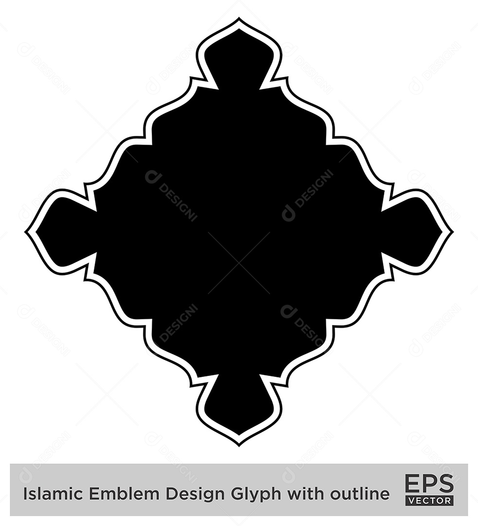 Moldura Horizontal Islâmica Ilustração Vetor EPS [download] - Designi