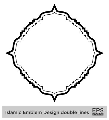 Moldura Horizontal Islâmica Ilustração Vetor EPS [download] - Designi