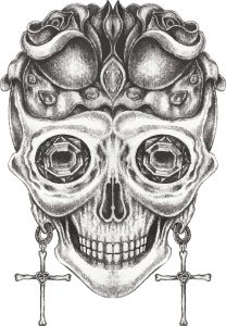 Desenho de Caveira Feito a Mão Vetor EPS [download] - Designi