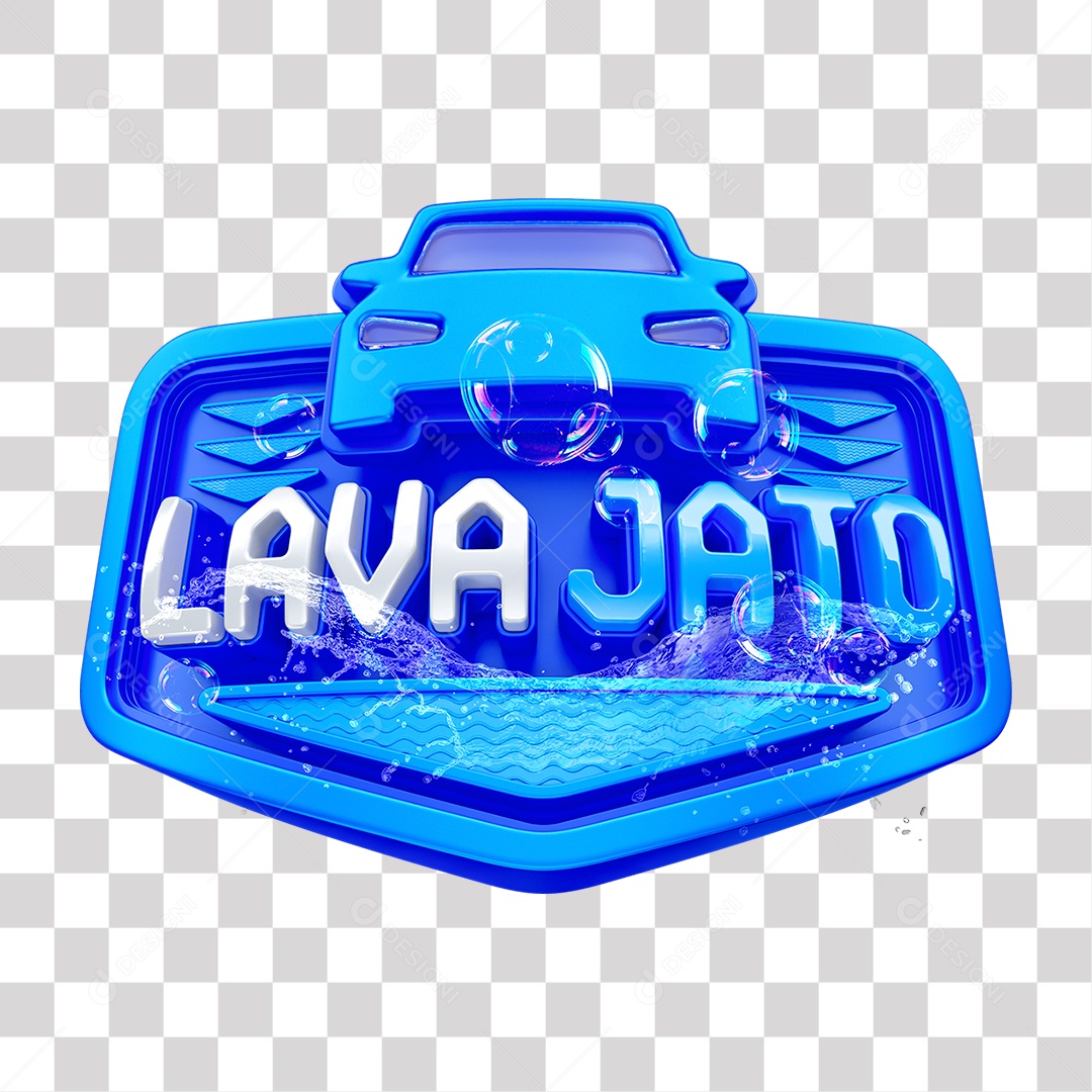 Lava Jato Selo 3D Azul para Composição PNG Transparente [download ...