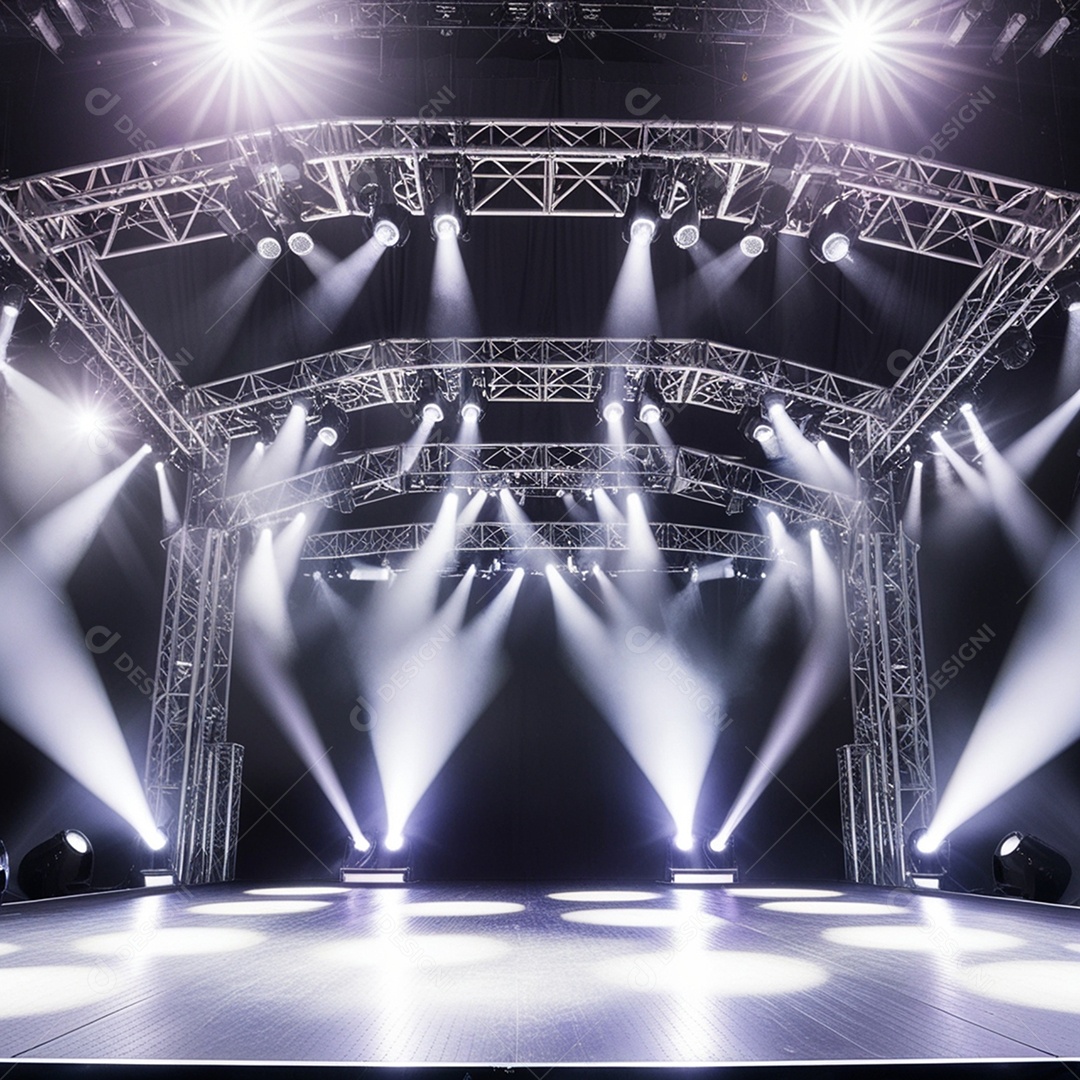 Estrutura de palco grande com luzes [download] - Designi