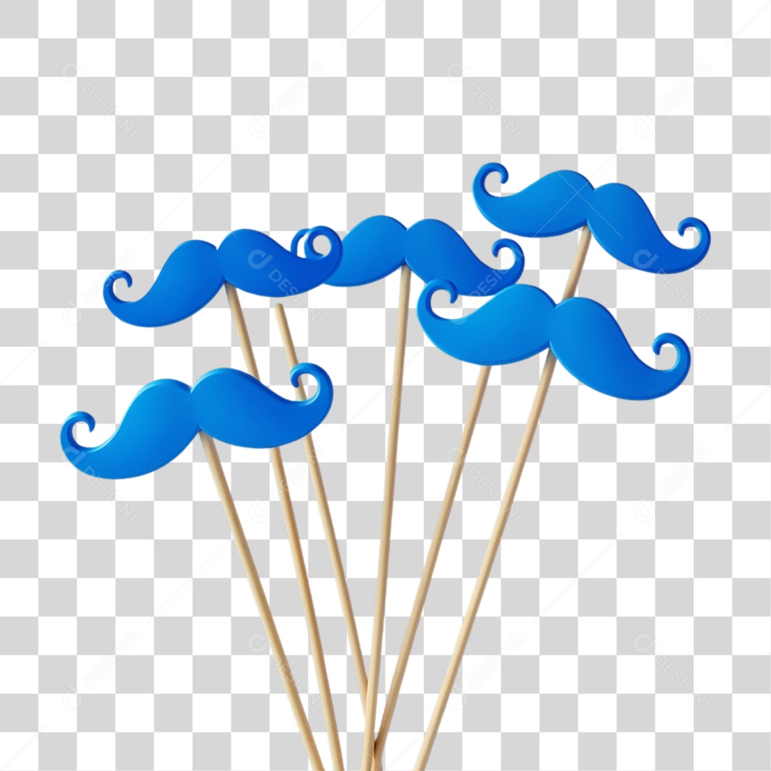 Elementos Novembro Azul Bigode PNG Transparente [download] - Designi