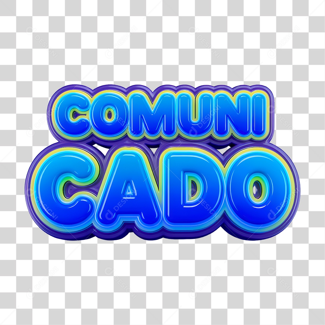 Selo 3D Comunicado PNG Transparente [download] - Designi