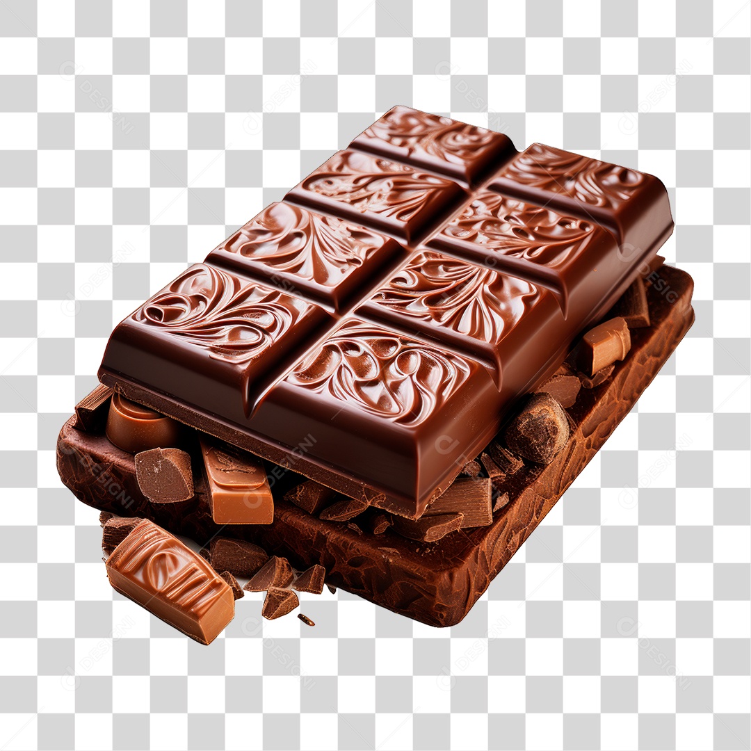 Barra de Chocolate PNG Transparente [download] - Designi