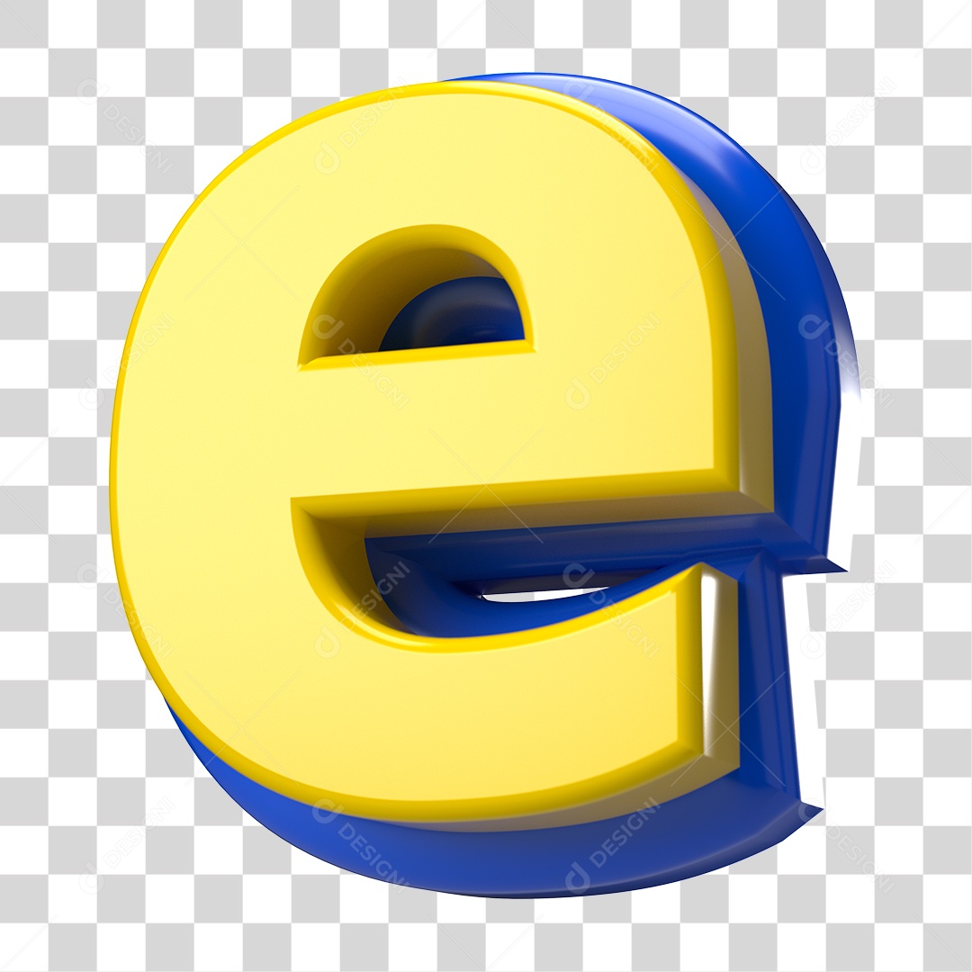 Elemento 3D Alfabeto Letra E Letras PNG Transparente [download] - Designi