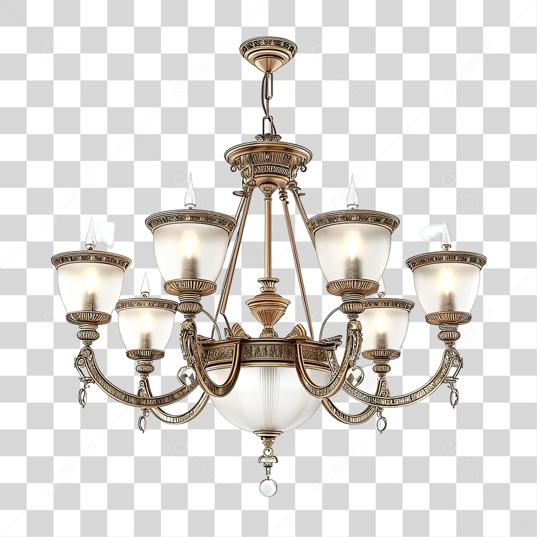 Lustre de Cristal Luxuoso PNG Transparente [download] - Designi