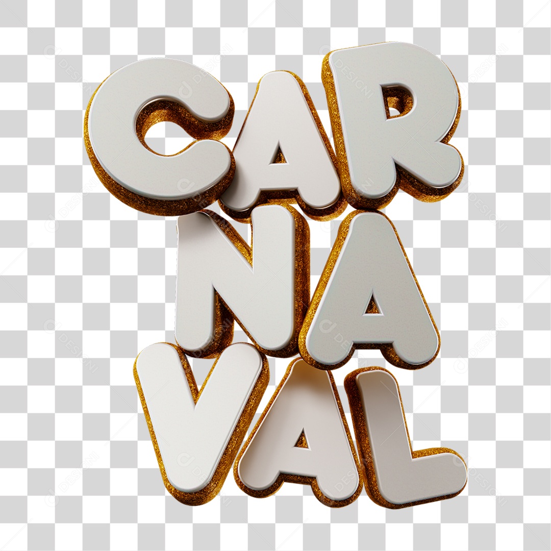 Texto 3D Carnaval PNG Transparente [download] - Designi