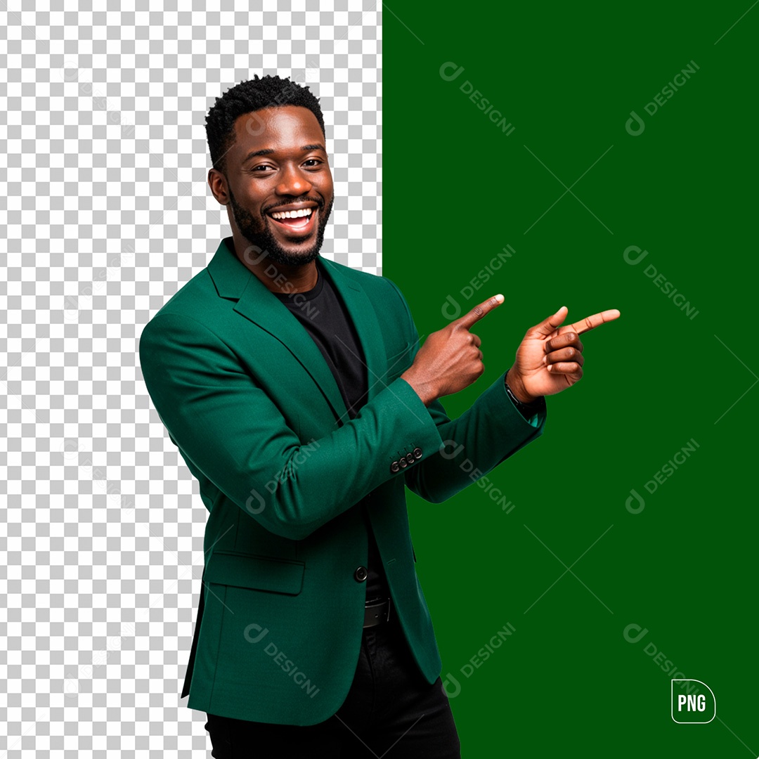 Homem Negro Empresário para Composição PSD [download] - Designi