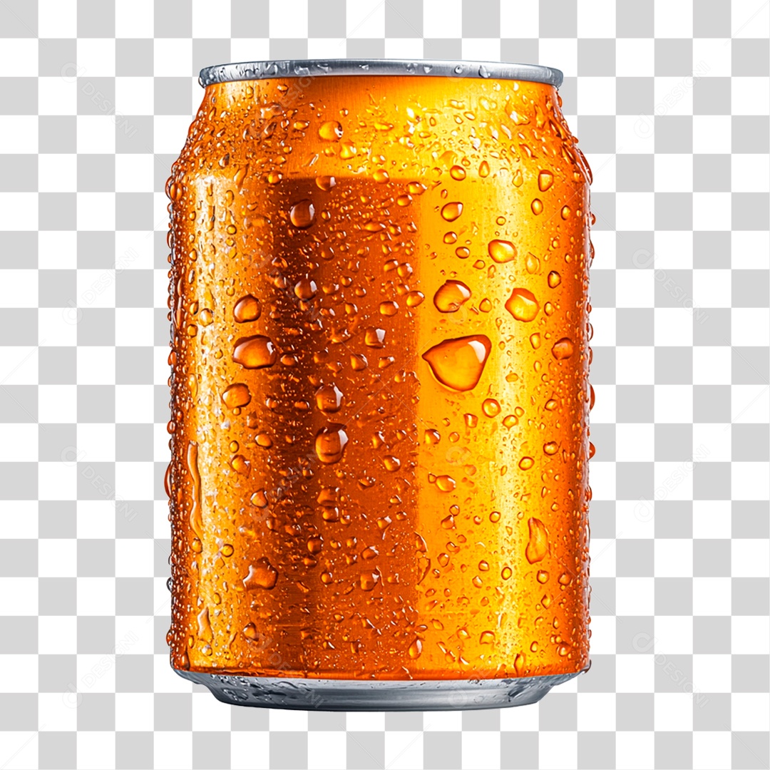 Lata Laranja PNG Transparente [download] - Designi