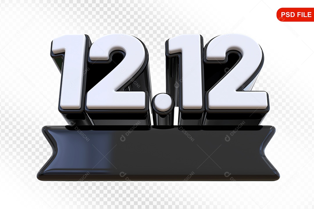 Elemento 3D Promoção de Vendas 12 12 para Composição PSD [download ...